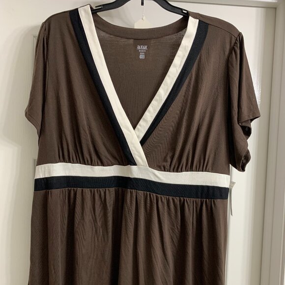 a.n.a | Tops | Ana Womens Brownivory Shirt Nwt | Poshmark